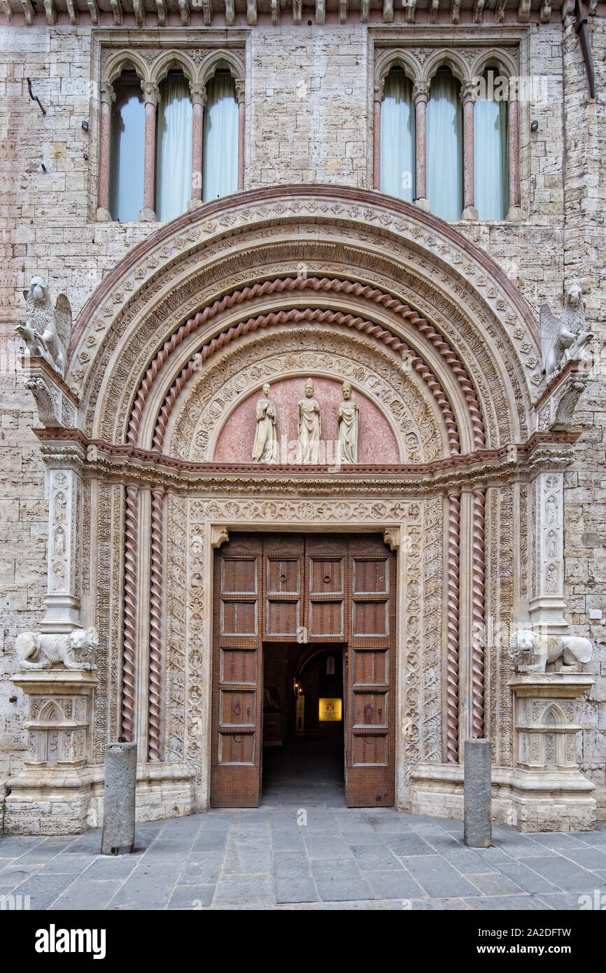 Beautiful architecture in Perugia.The Palazzo dei Priori is one of the ...
