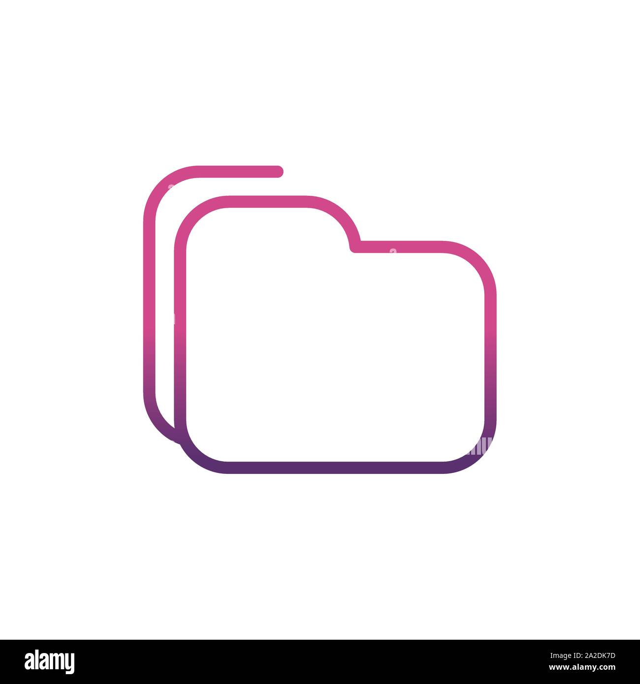 folder file network social media icon line gradient vector illustration ...