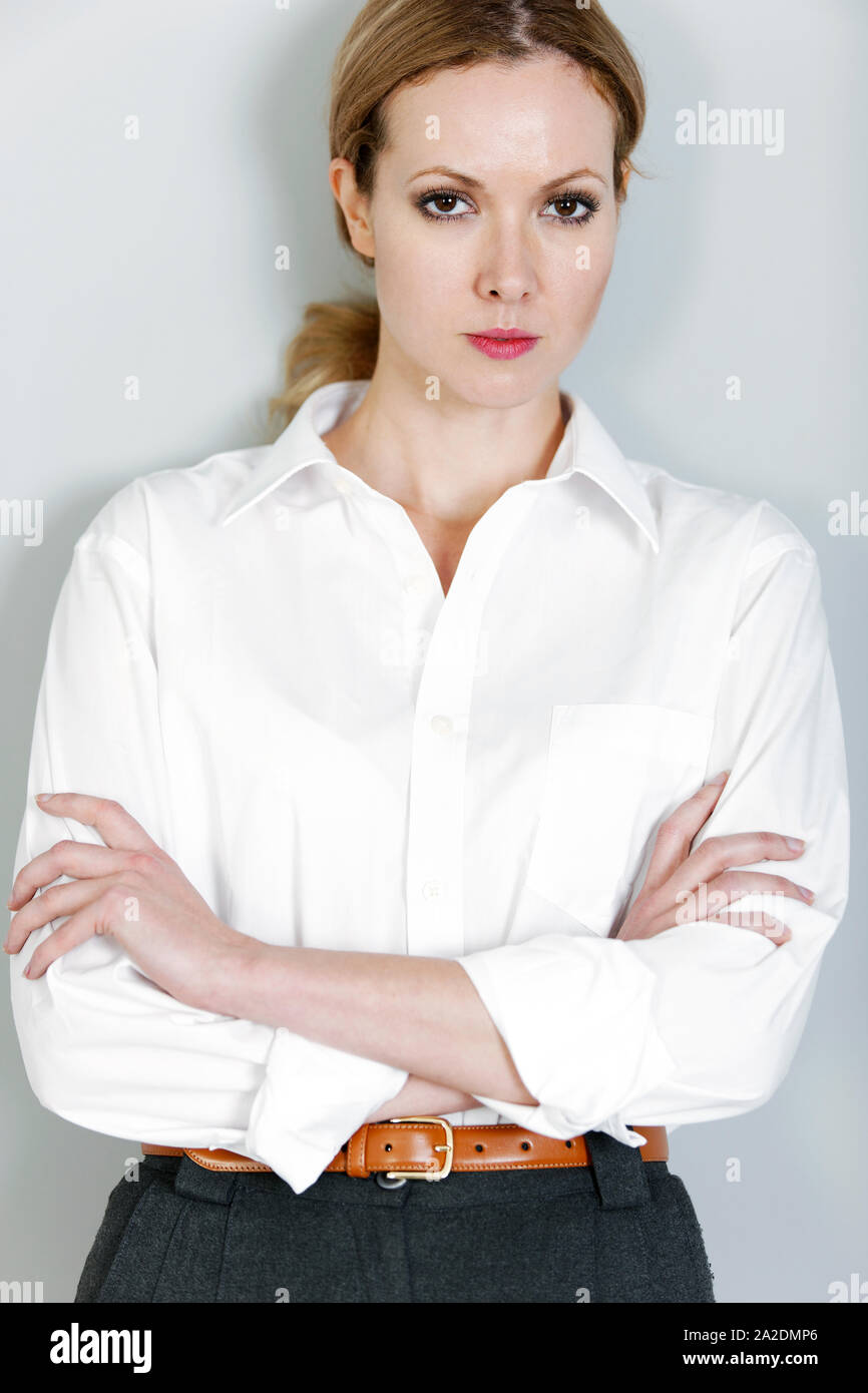 Stern woman boss hi-res stock photography and images - Alamy