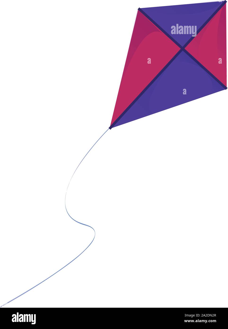 Flying kite icon. Cartoon of flying kite vector icon for web design ...