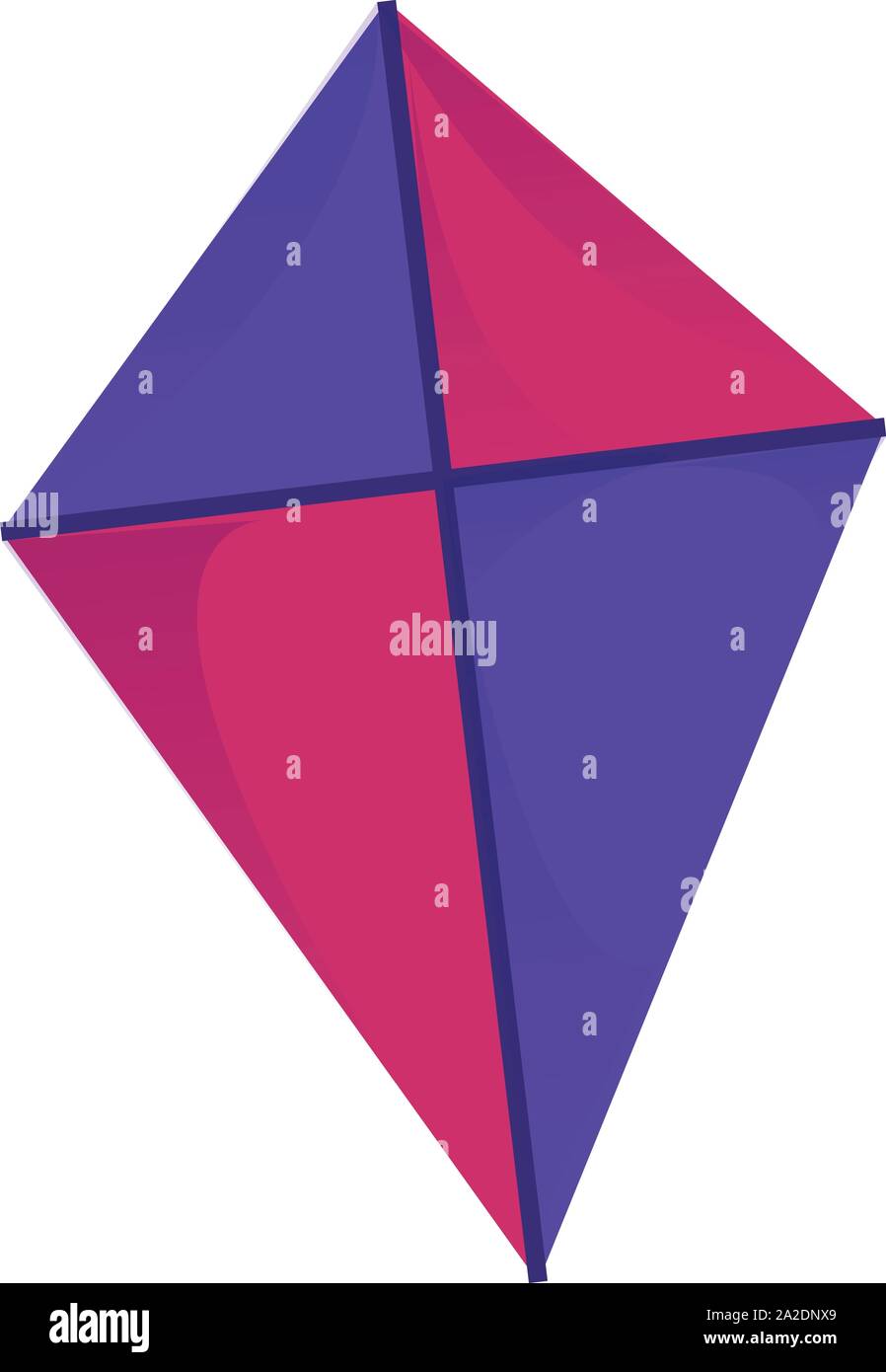 Purple kite icon. Cartoon of purple kite vector icon for web design ...