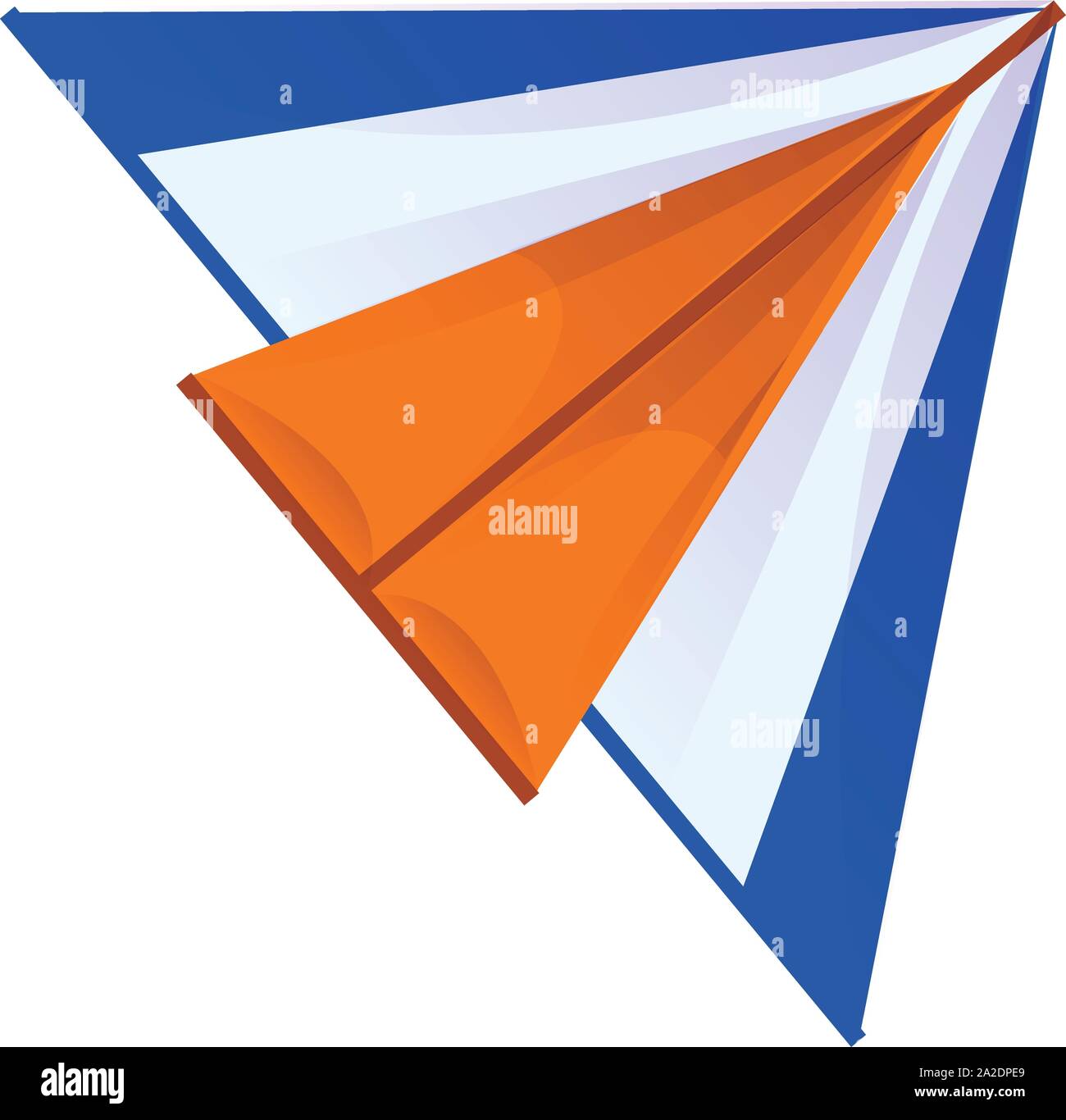 Orange blue kite icon. Cartoon of orange blue kite vector icon for web ...