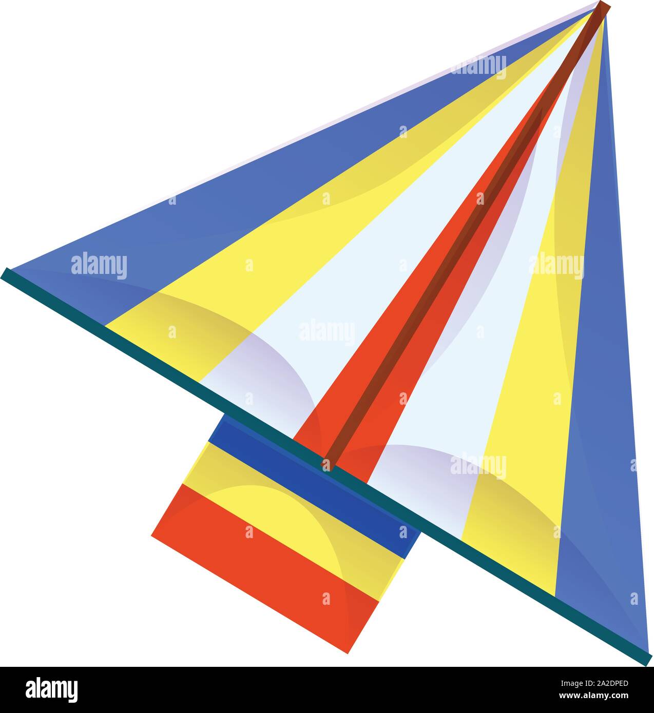 Paper kite icon. Cartoon of paper kite vector icon for web design ...