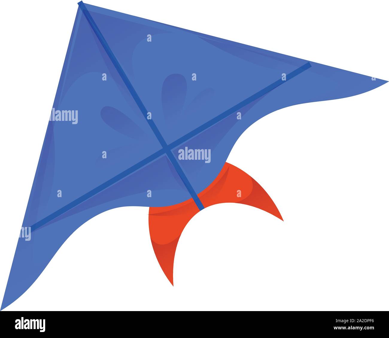 Blue kite icon. Cartoon of blue kite vector icon for web design ...
