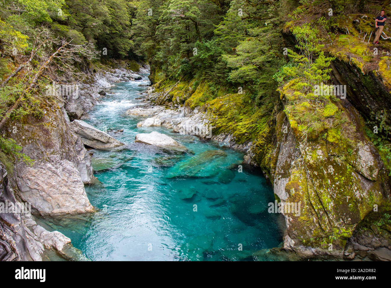 view of The Blue Pool - the Young River valley Stock Photo - Alamy