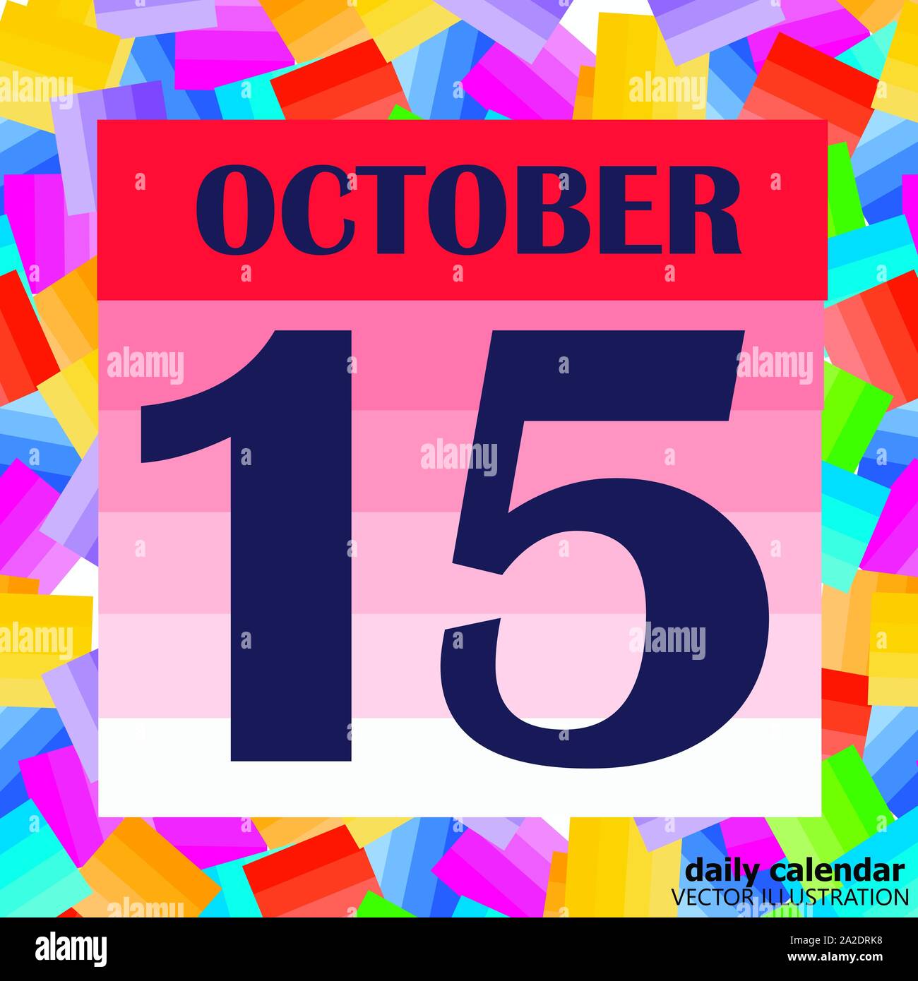 October 15 icon. For planning important day. Banner for holidays and ...