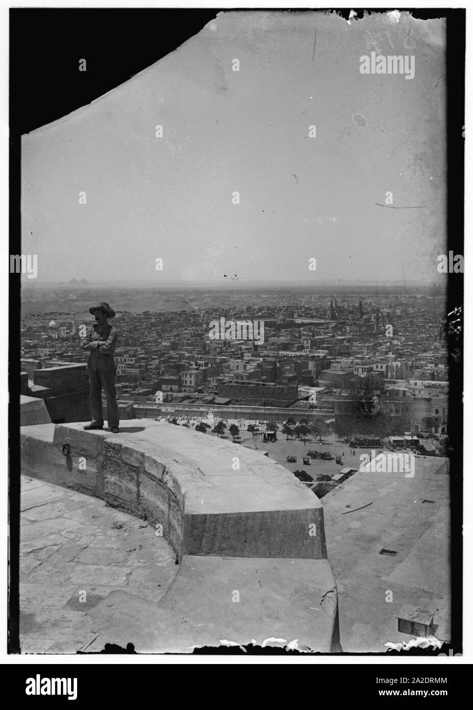 Egyptian views. Cairo (Masr). Cairo from citadel showing the pyramids ...