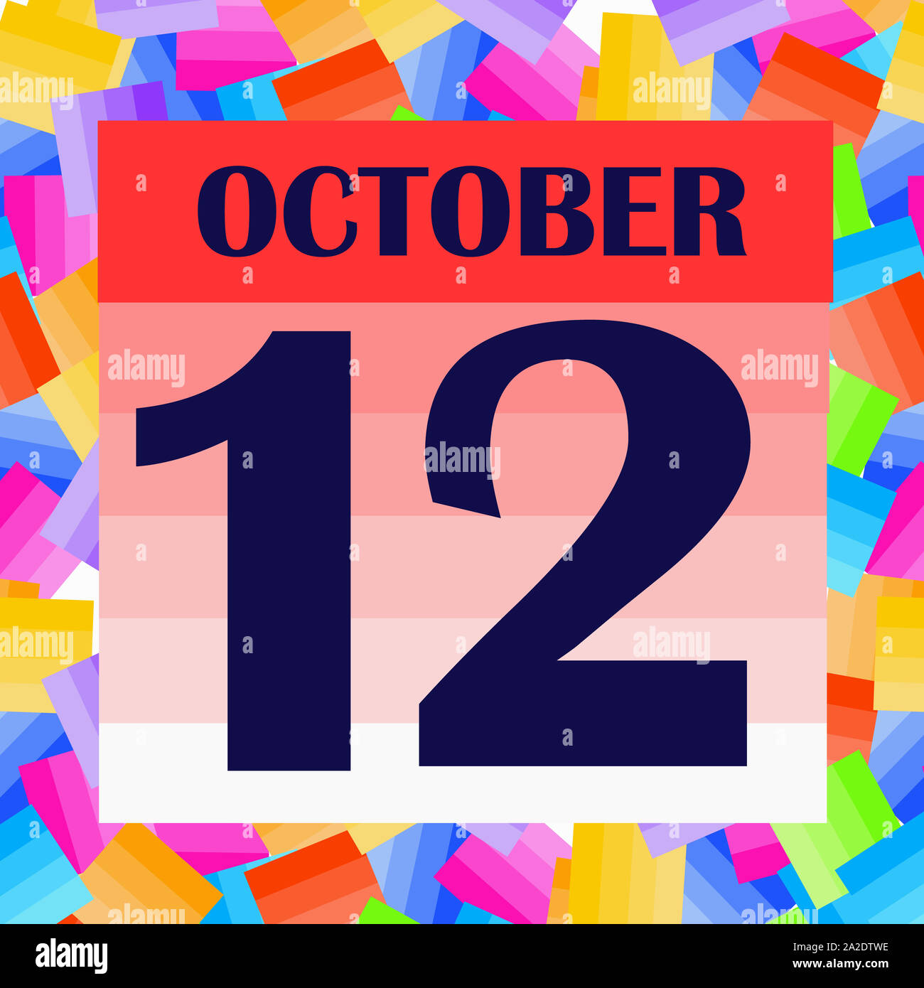 October 12 icon. For planning important day. Banner for holidays and ...