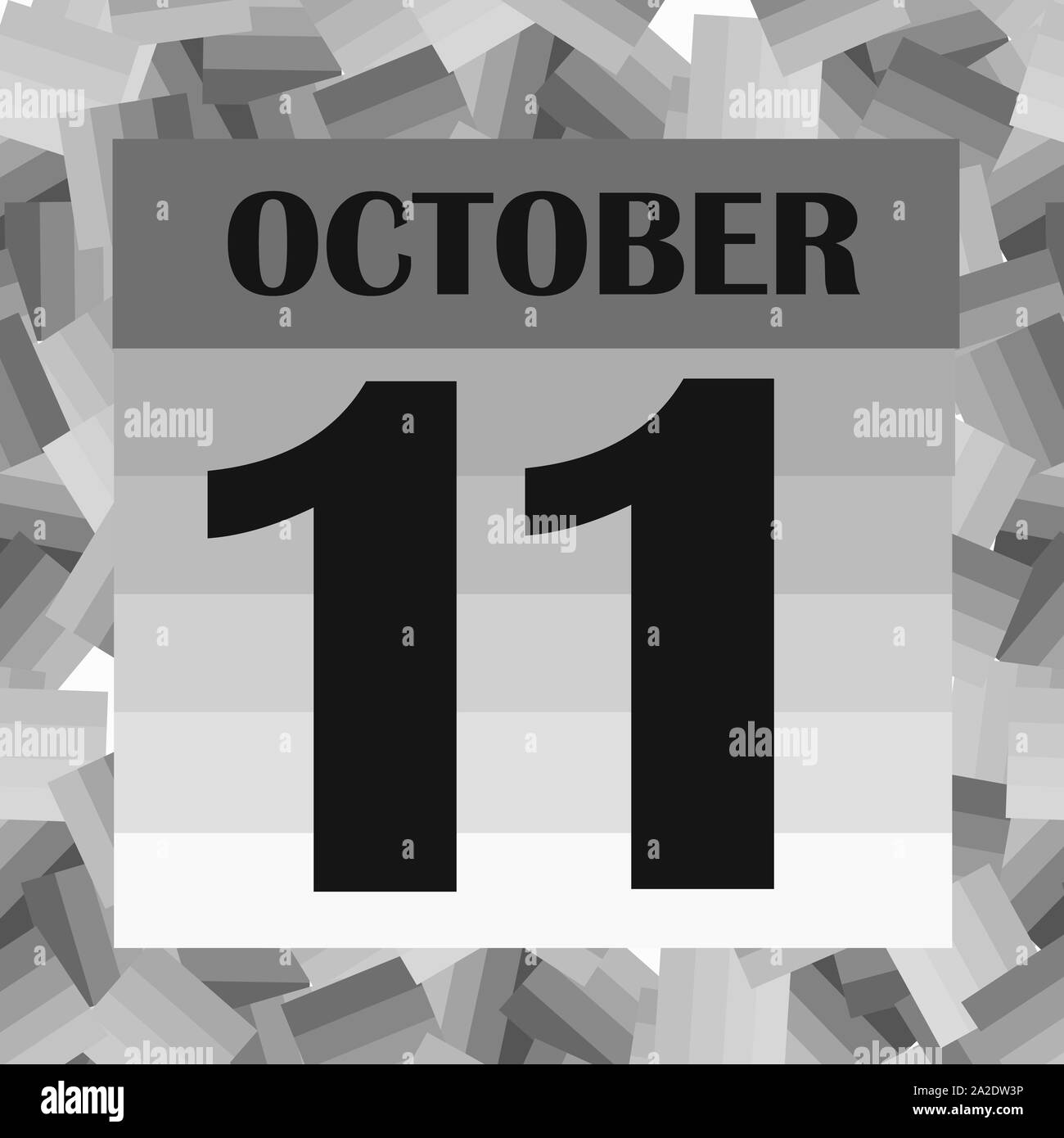 October 11 icon. For planning important day. Banner for holidays and ...