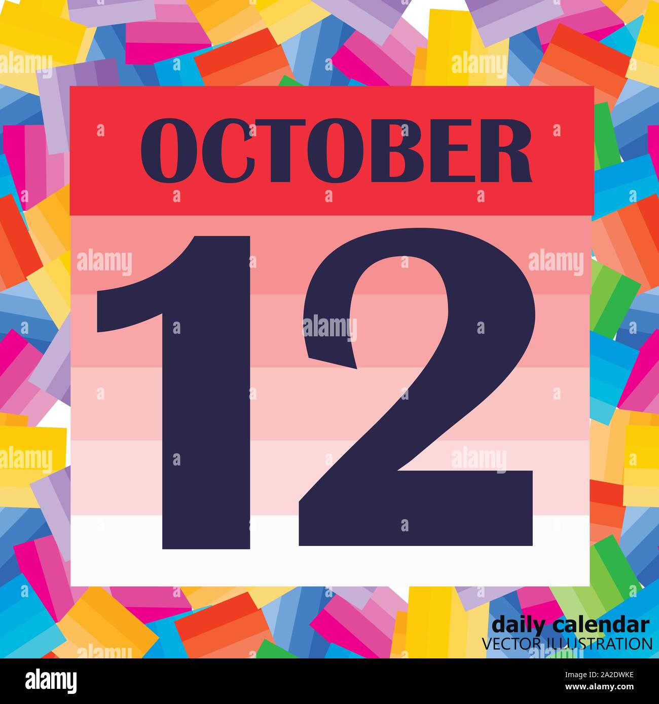October 12 icon. For planning important day. Banner for holidays and ...