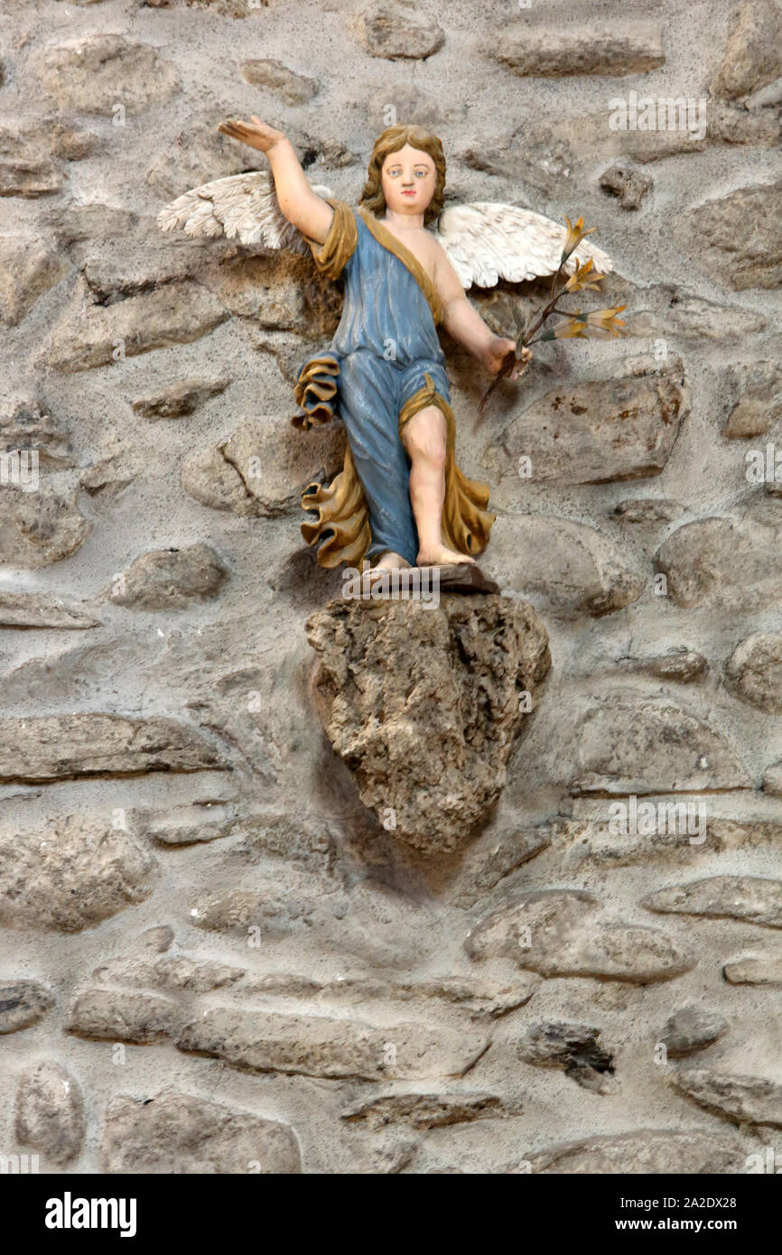 Ange. Eglise Saint-Jean Baptiste. Megève. Haute-Savoie. France. / Angel ...