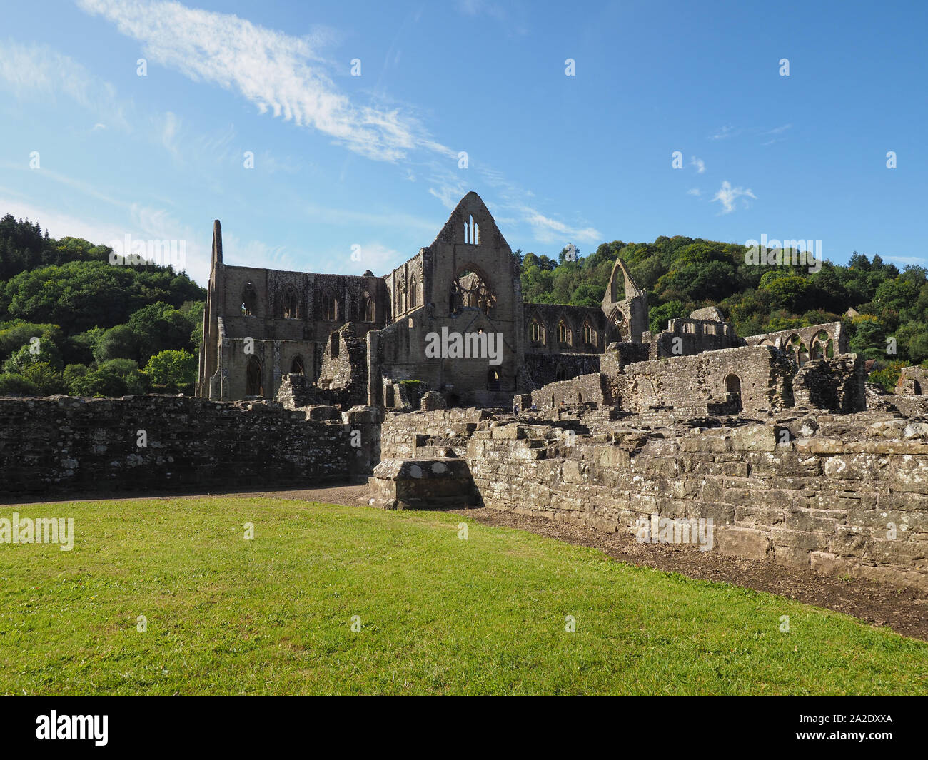 TINTERN, UK - CIRCA SEPTEMBER 2019: Tintern Abbey (Abaty Tyndyrn in ...