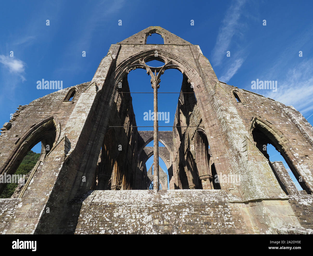 TINTERN, UK - CIRCA SEPTEMBER 2019: Tintern Abbey (Abaty Tyndyrn in ...
