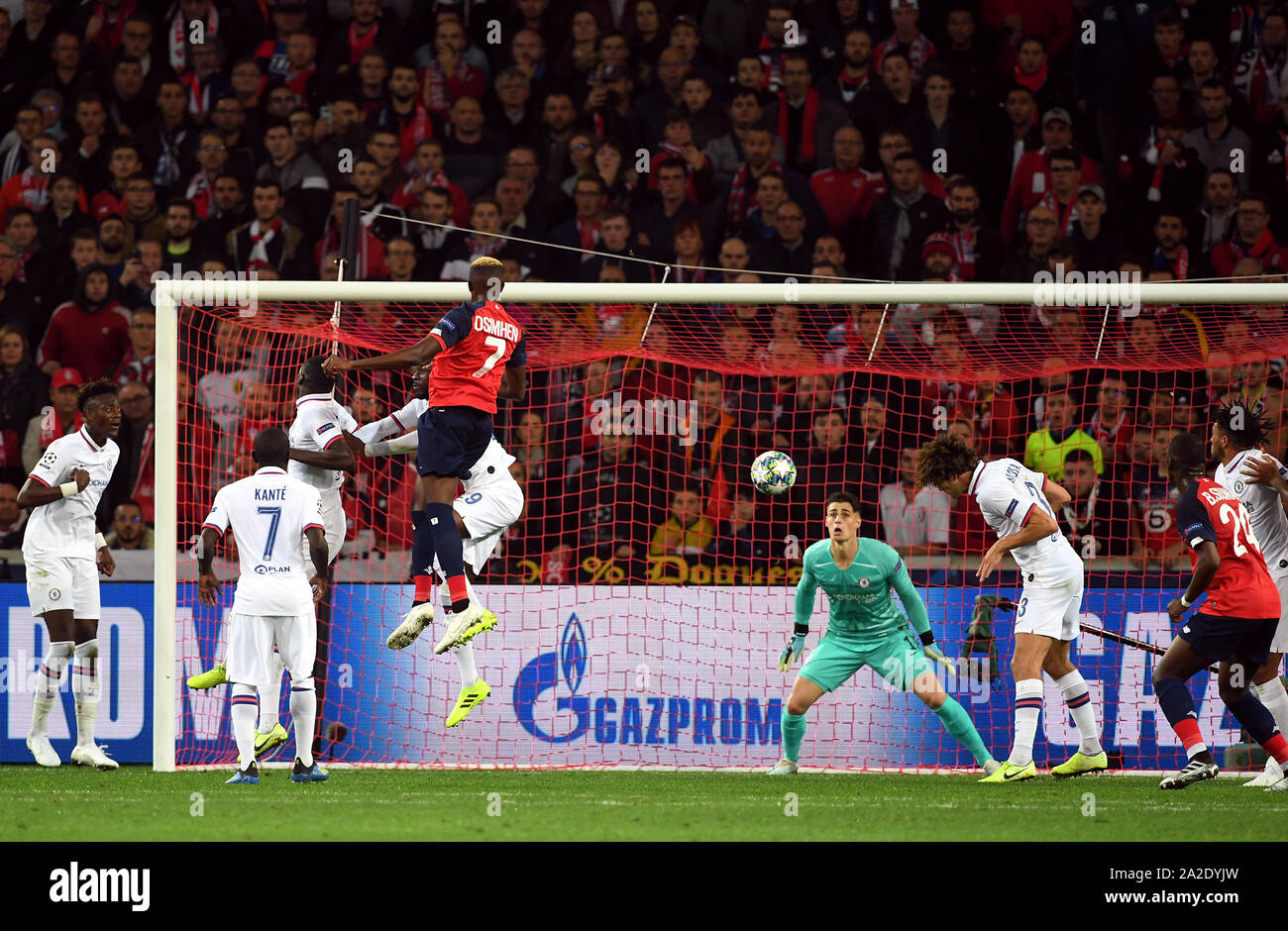 Lille’s Victor Osimhen scores his side's first goal of the game during ...