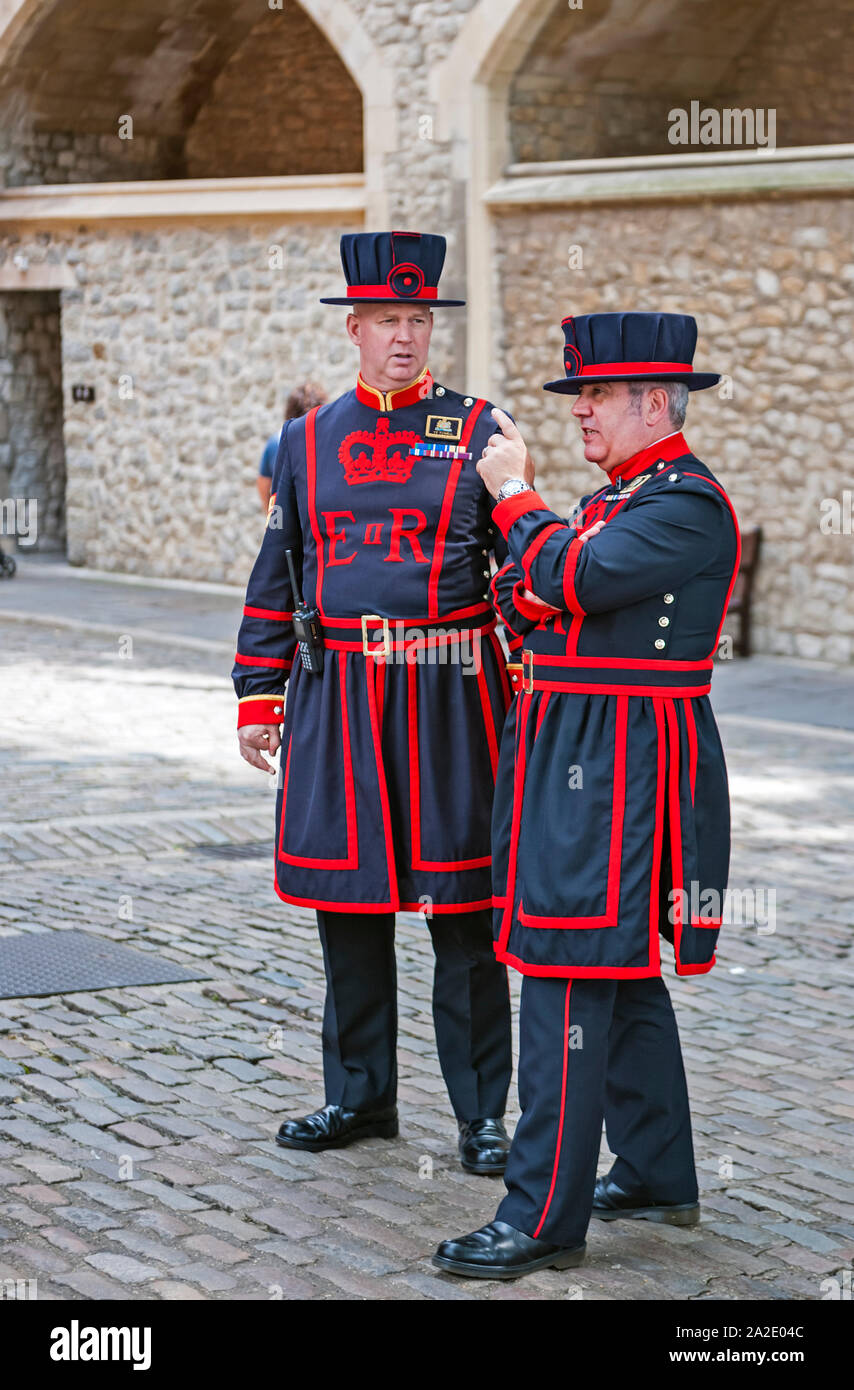 Beefeaters in the Tower of London Stock Photo - Alamy