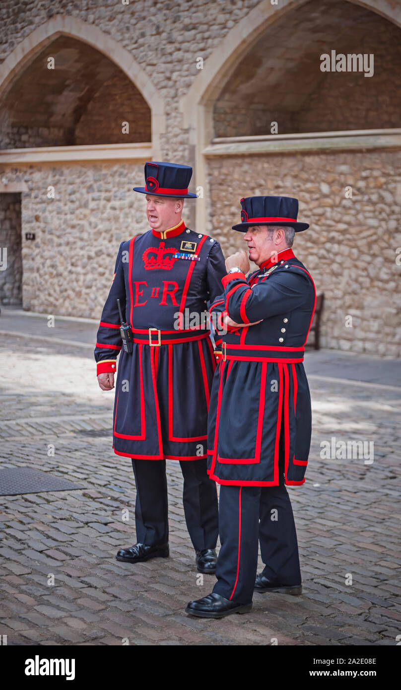 Beefeaters in the Tower of London Stock Photo - Alamy