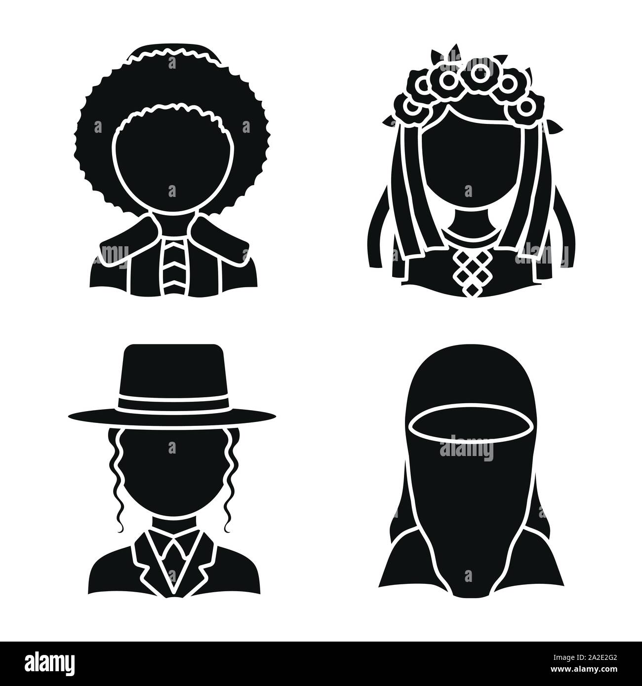 Vector design of person and culture symbol. Set of person and race ...