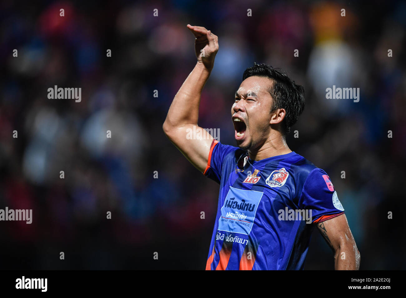 Bangkok, Thailand. 02nd Oct, 2019. Sumanya purisai of Port Fc ...