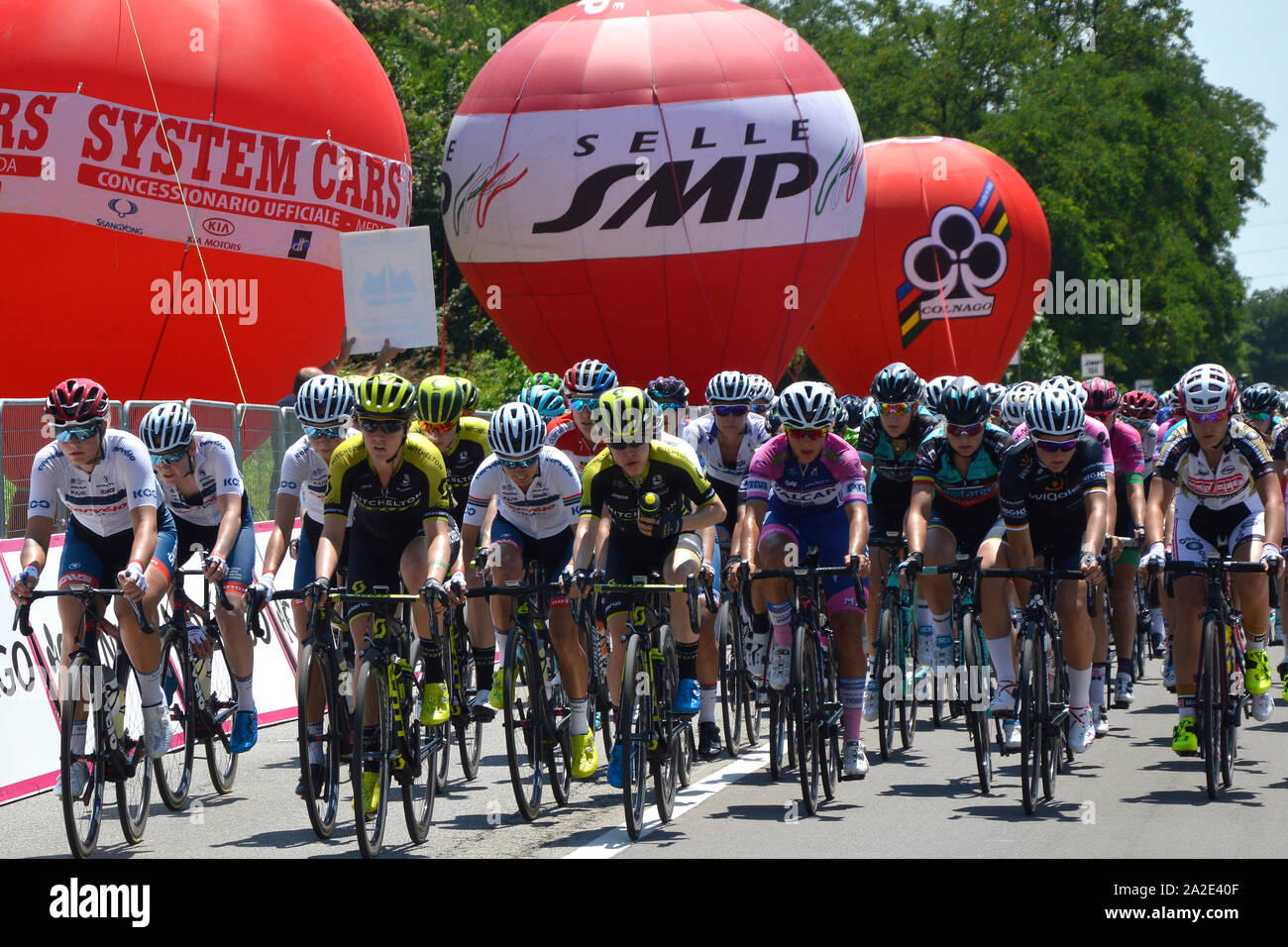 Italy, Corbetta, Giro d'Italia female, the race Stock Photo - Alamy
