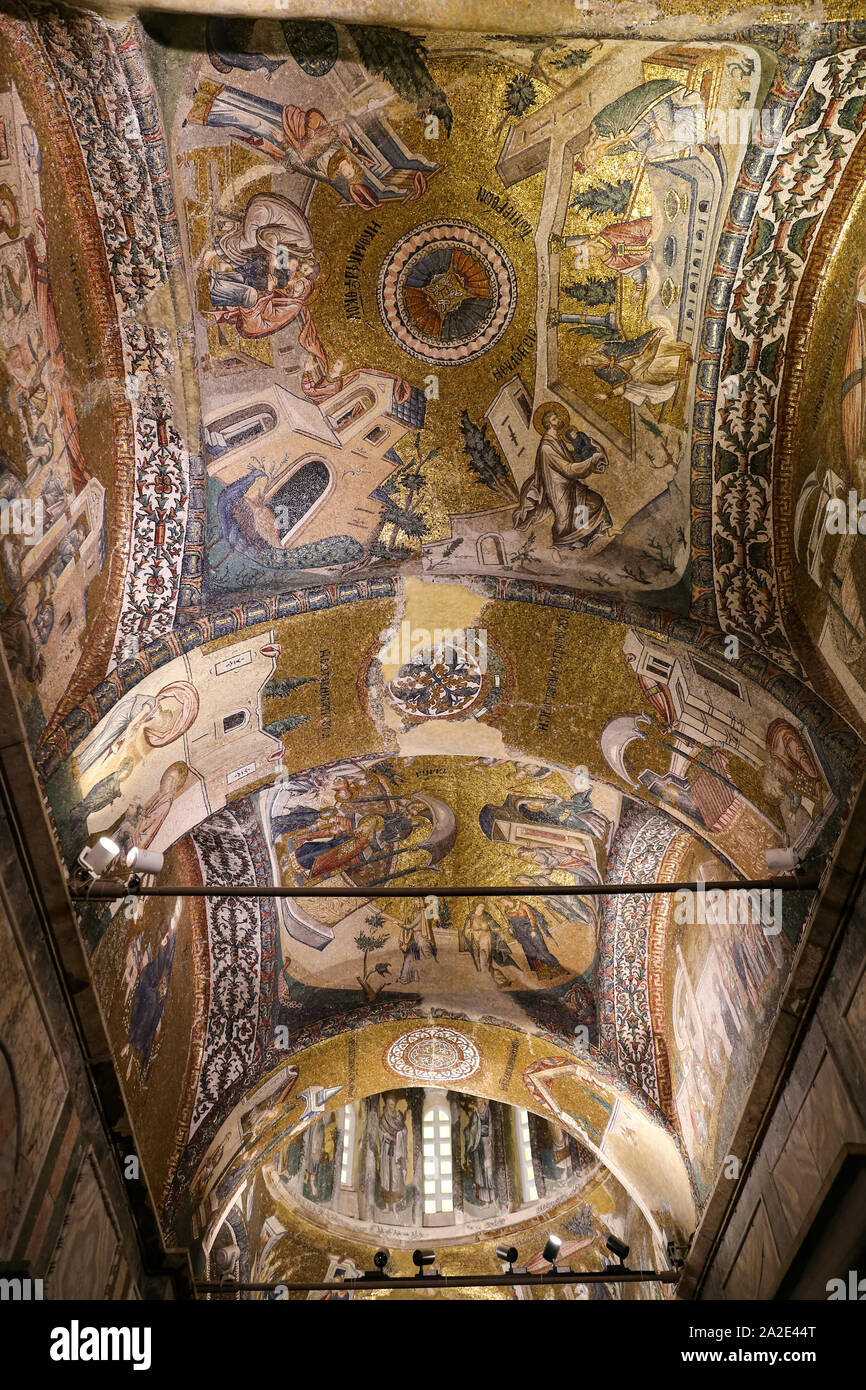 Inside of Chora Church in Istanbul City, Turkey Stock Photo - Alamy