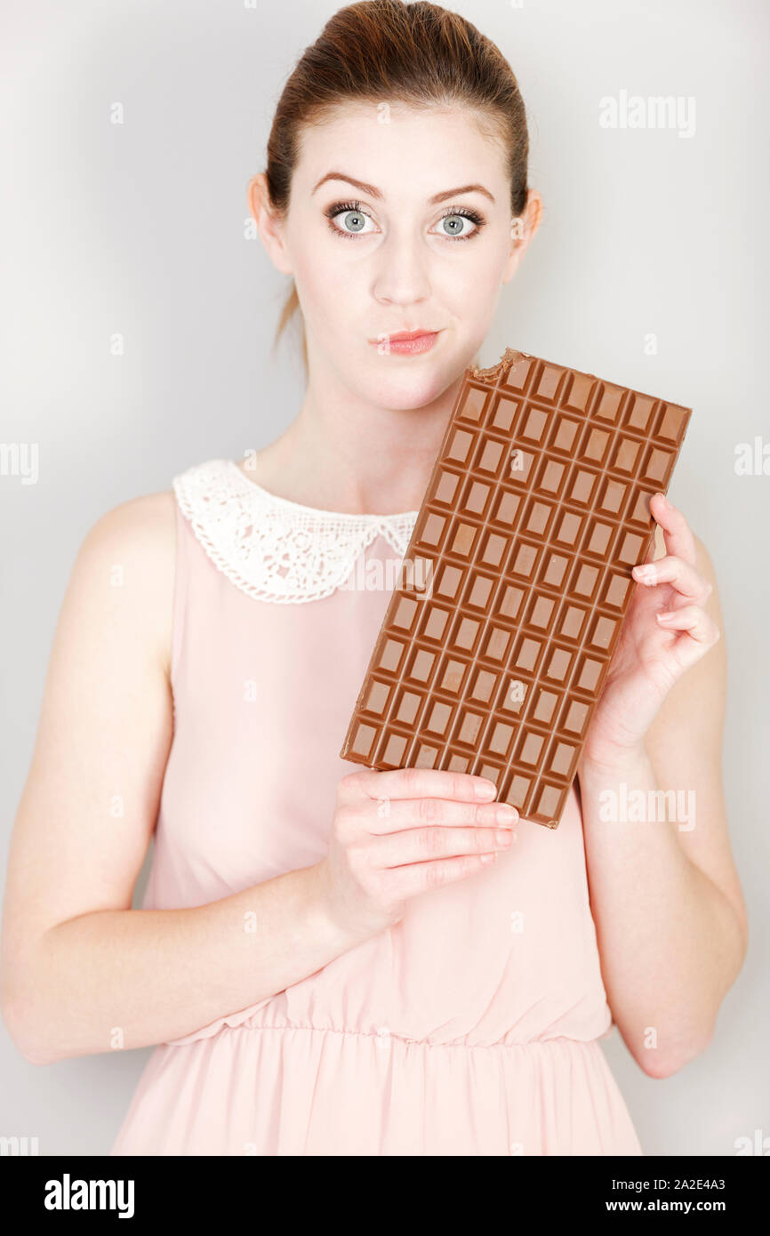 Woman Guilty Chocolate Stock Photos & Woman Guilty Chocolate Stock ...