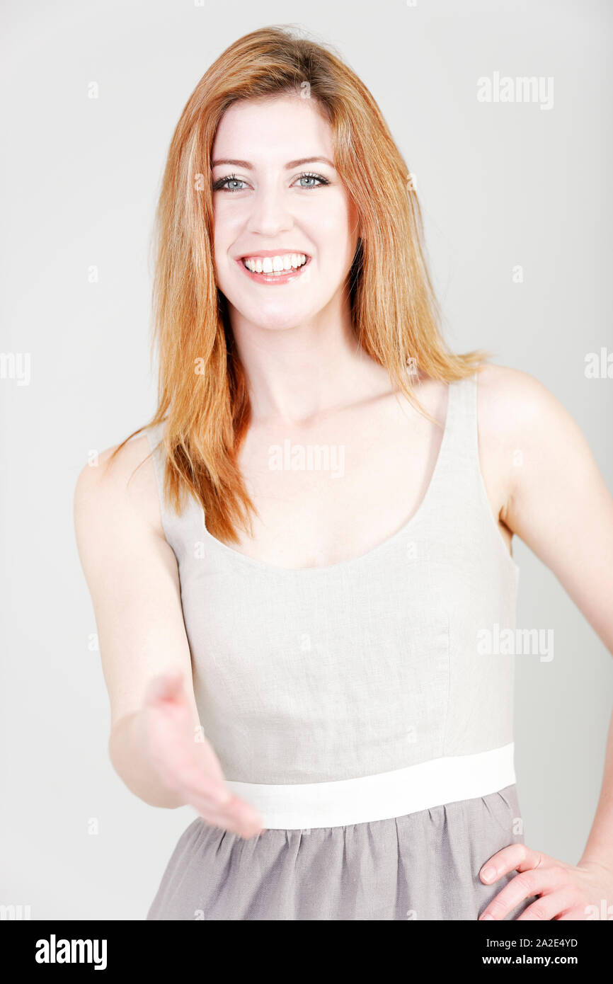 Girl extending hand hi-res stock photography and images - Alamy