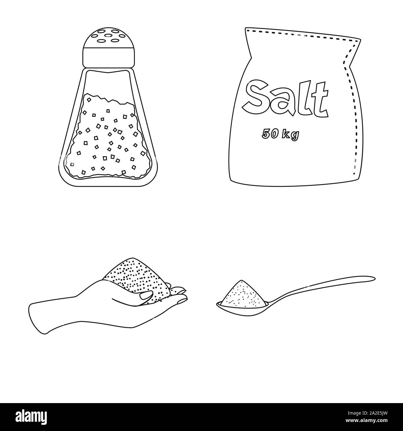 Isolated object of sodium and mineral sign. Collection of sodium and ...