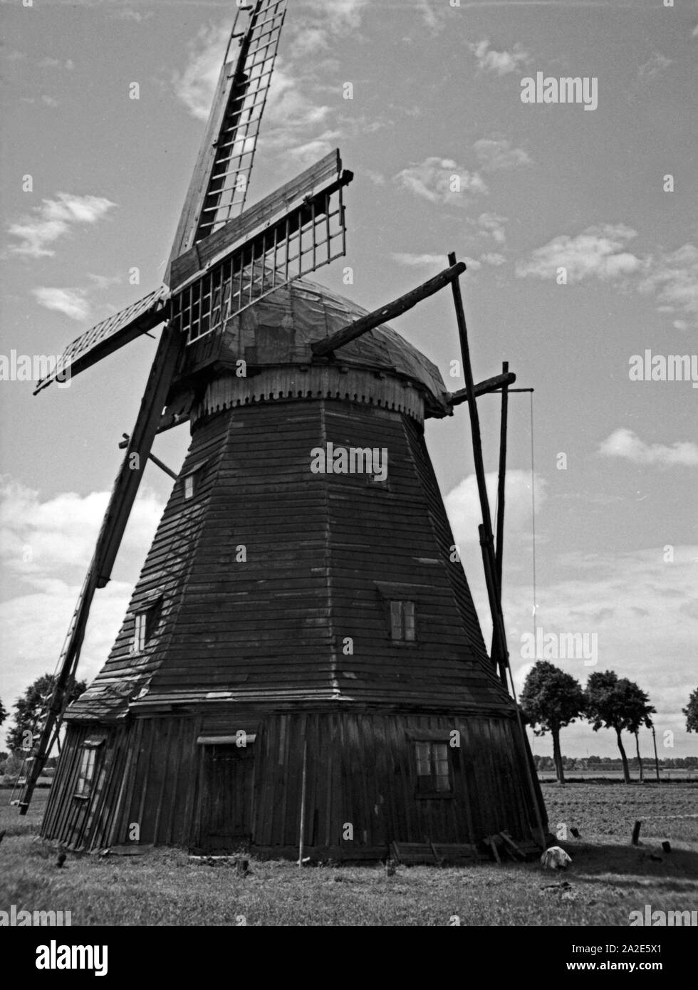 Windmühle bei Friedland, Ostpreußen, 1930er Jahre. Windmill near ...