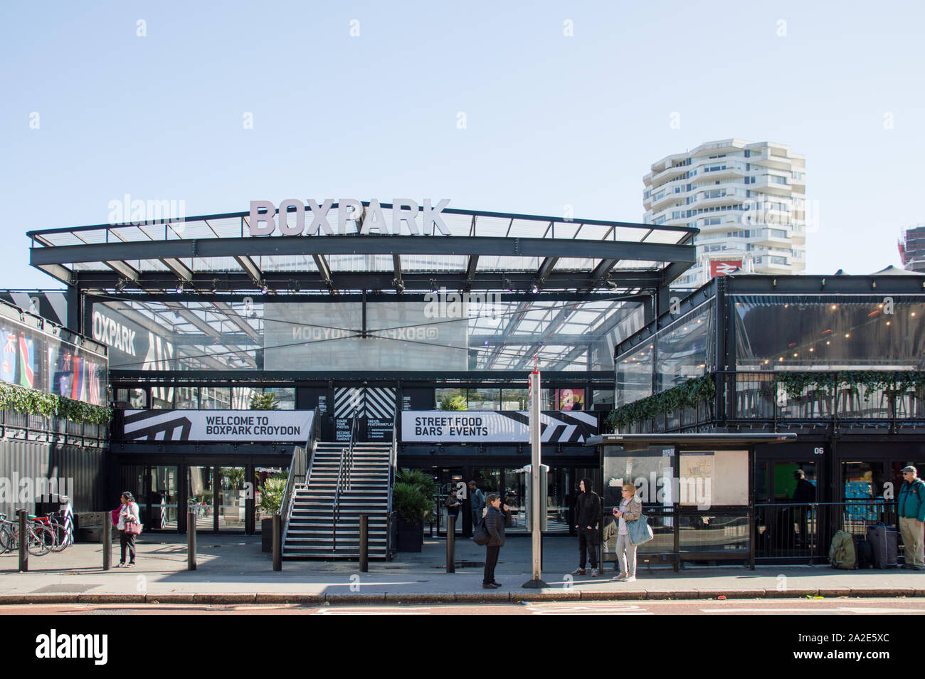 Boxpark Croydon pop-up food, drink and entertainment shipping container ...