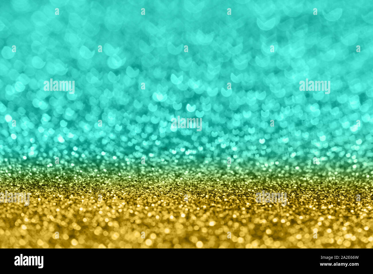 Turquoise And Gold Sparkle Background