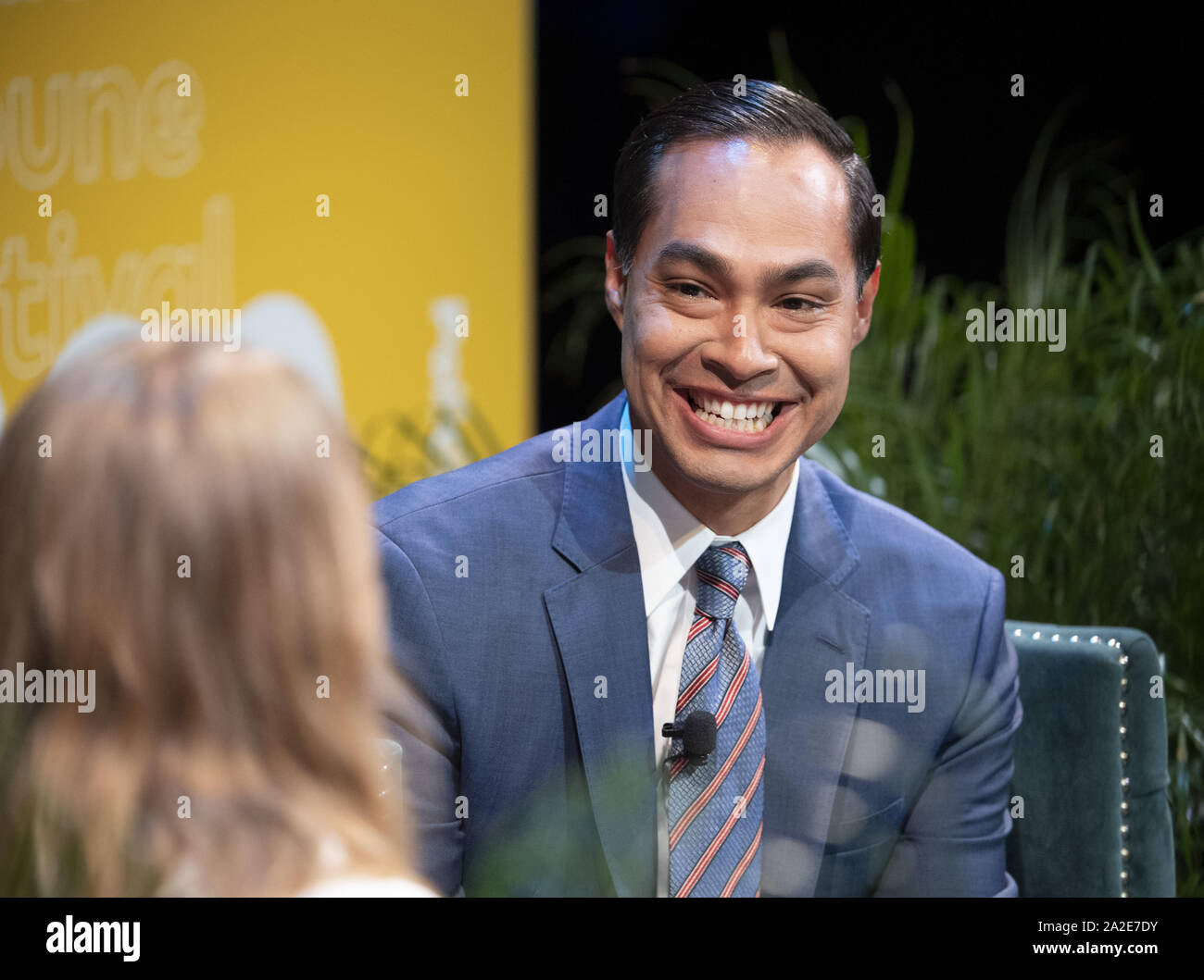 Austin, Texas, USA. 28th Sep, 2019. Presidential candidate Julian ...