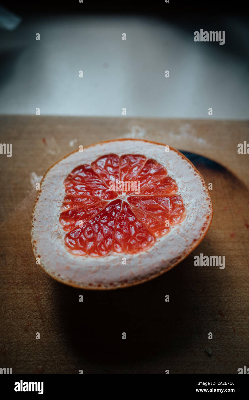 top view of sliced fresh grapefruit Stock Photo - Alamy