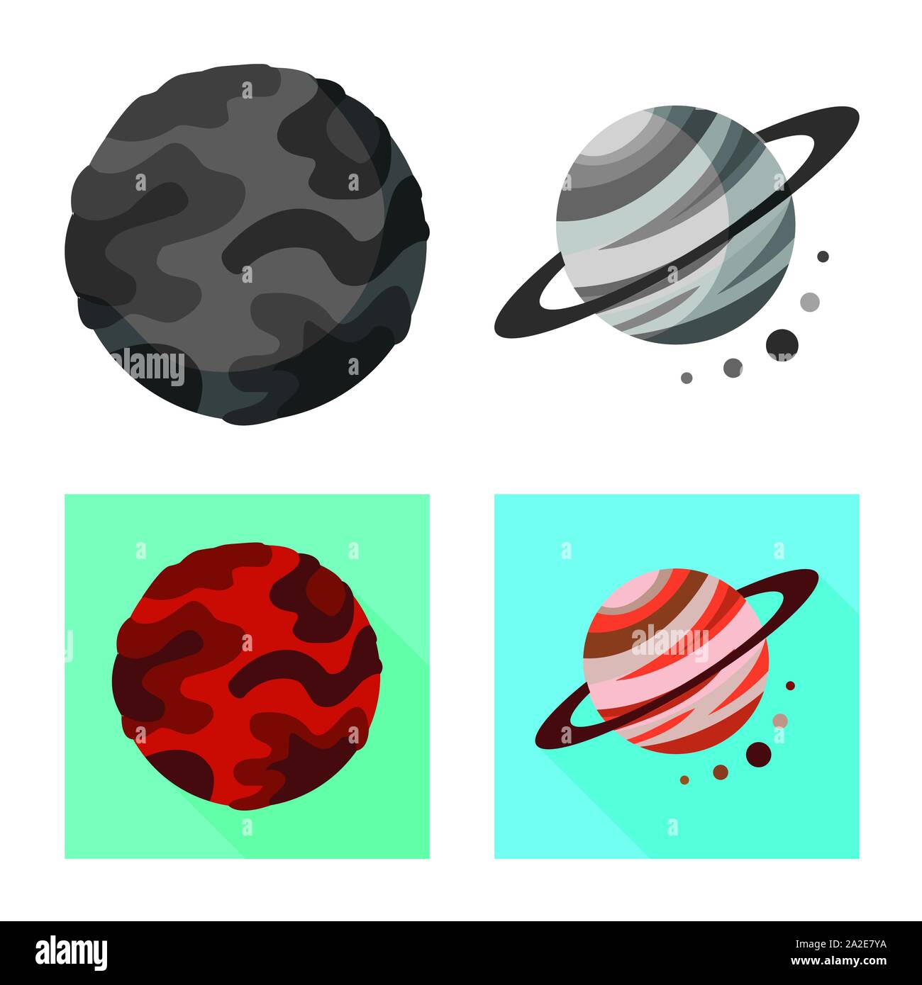 Vector illustration of astronomy and technology icon. Collection of ...