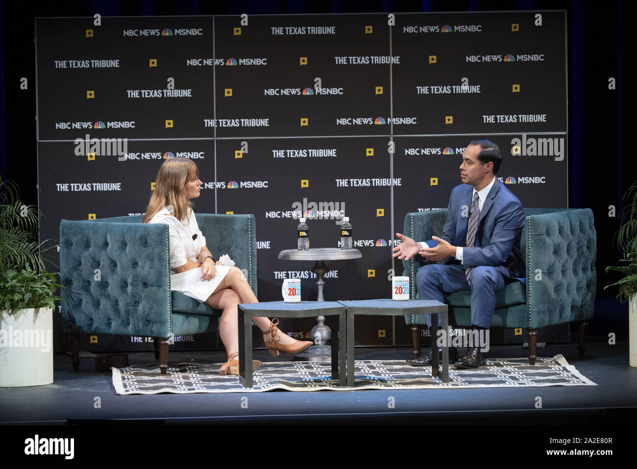 Austin, Texas, USA. 28th Sep, 2019. Presidential candidate Julian ...