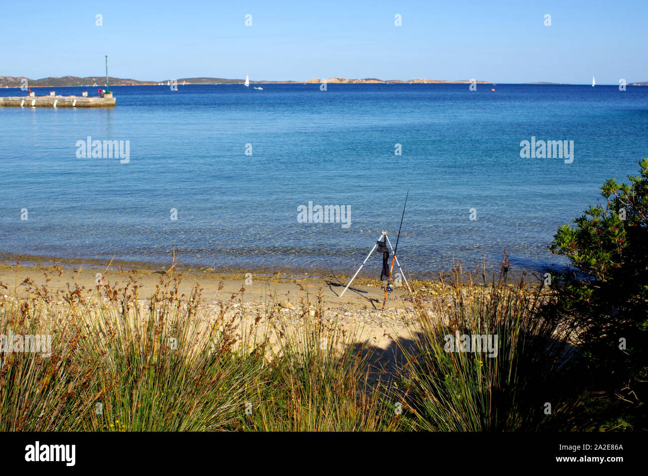 Palau, Sardinia, Italy. Cala Capra beach in autumn Stock Photo - Alamy
