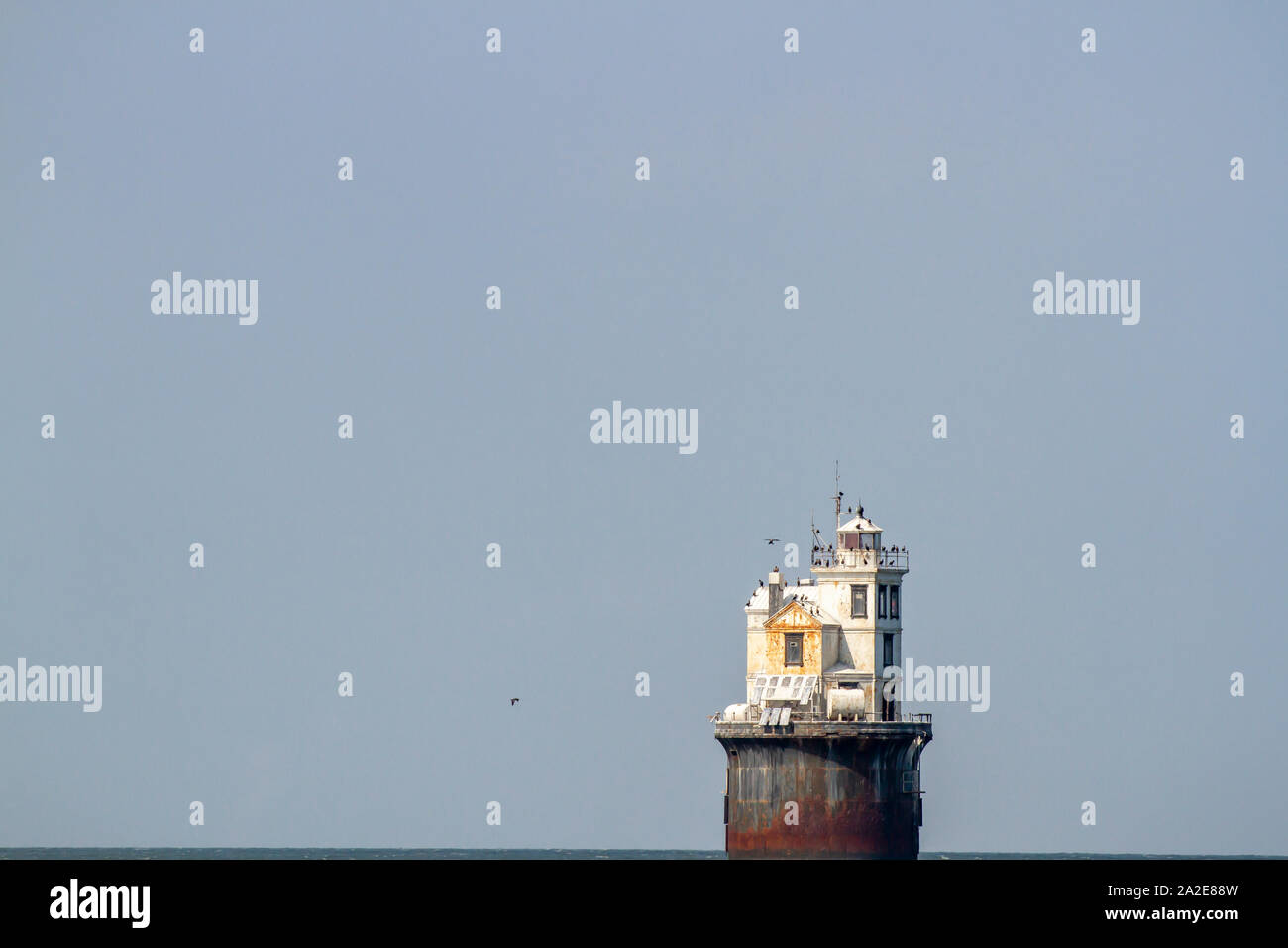 Fourteen Foot Bank Lighthouse in the Delaware Bay Stock Photo - Alamy