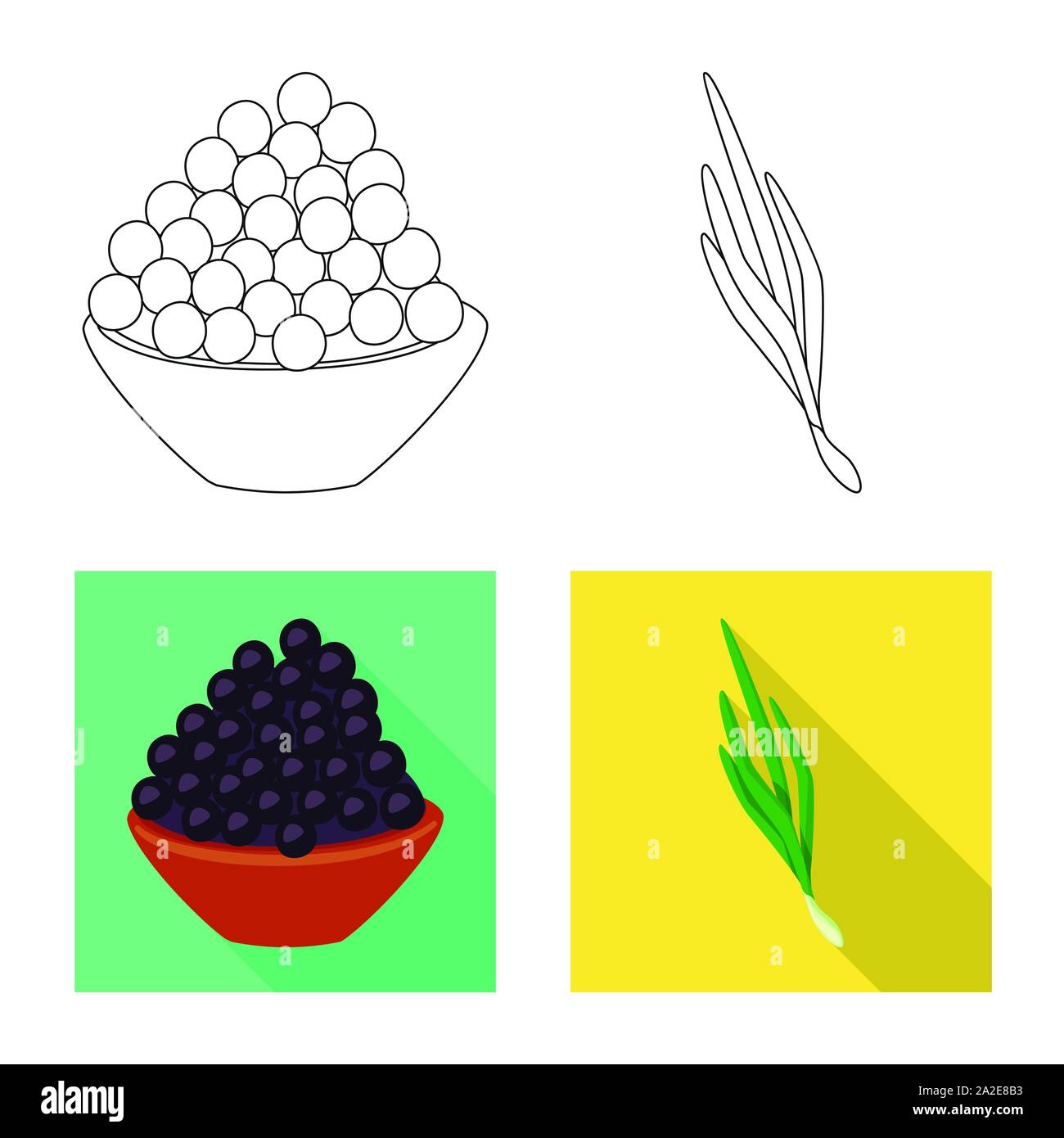 Vector illustration of taste and product icon. Collection of taste and ...
