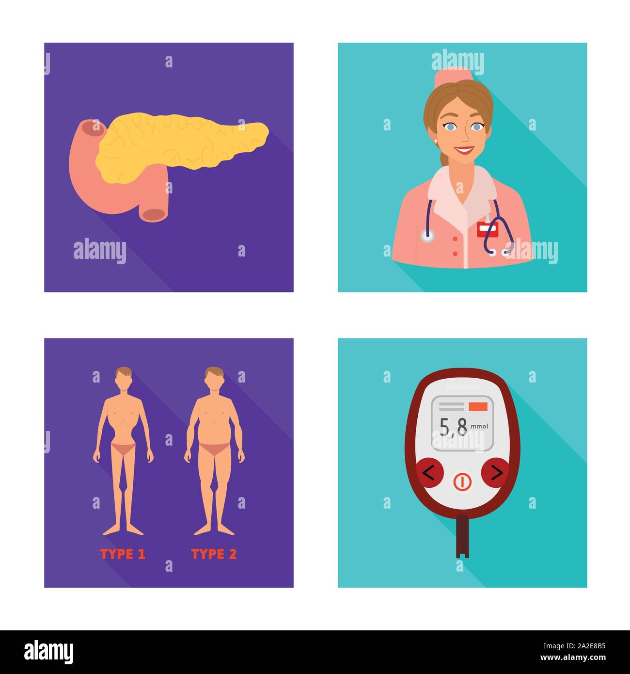 Vector design of symptom and disease logo. Collection of symptom and ...