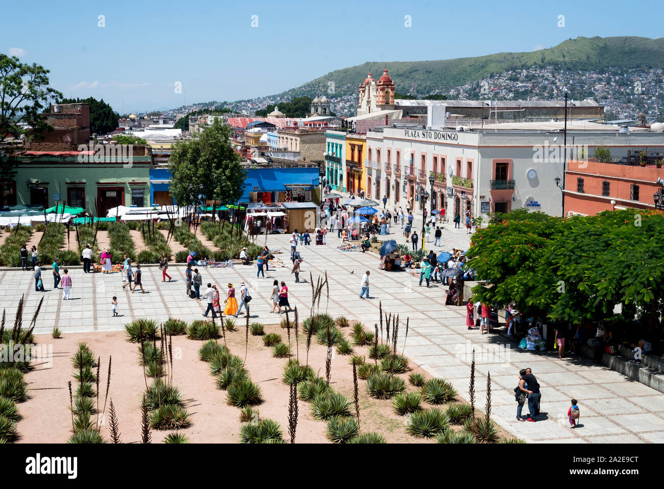July, 29: Aerial view of Santo Domingo Plaza in the historic downtown ...