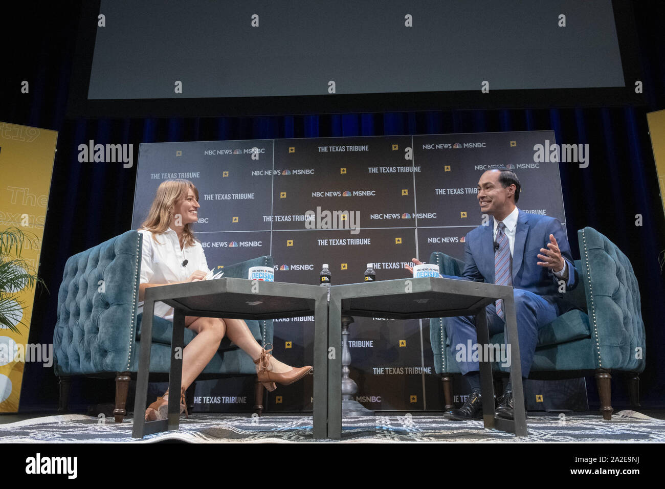 Austin, Texas, USA. 28th Sep, 2019. Presidential candidate Julian ...