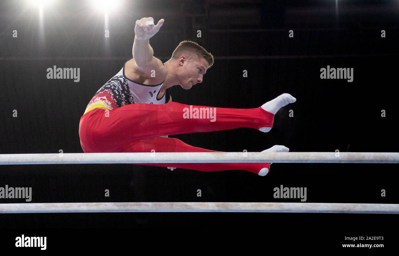 Stuttgart, Germany. 02nd Oct, 2019. Gymnastics: WM, podium training men ...
