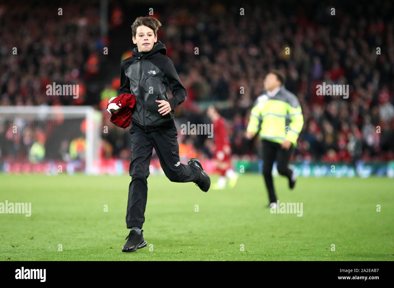 A young pitch invader attempts hi-res stock photography and images - Alamy