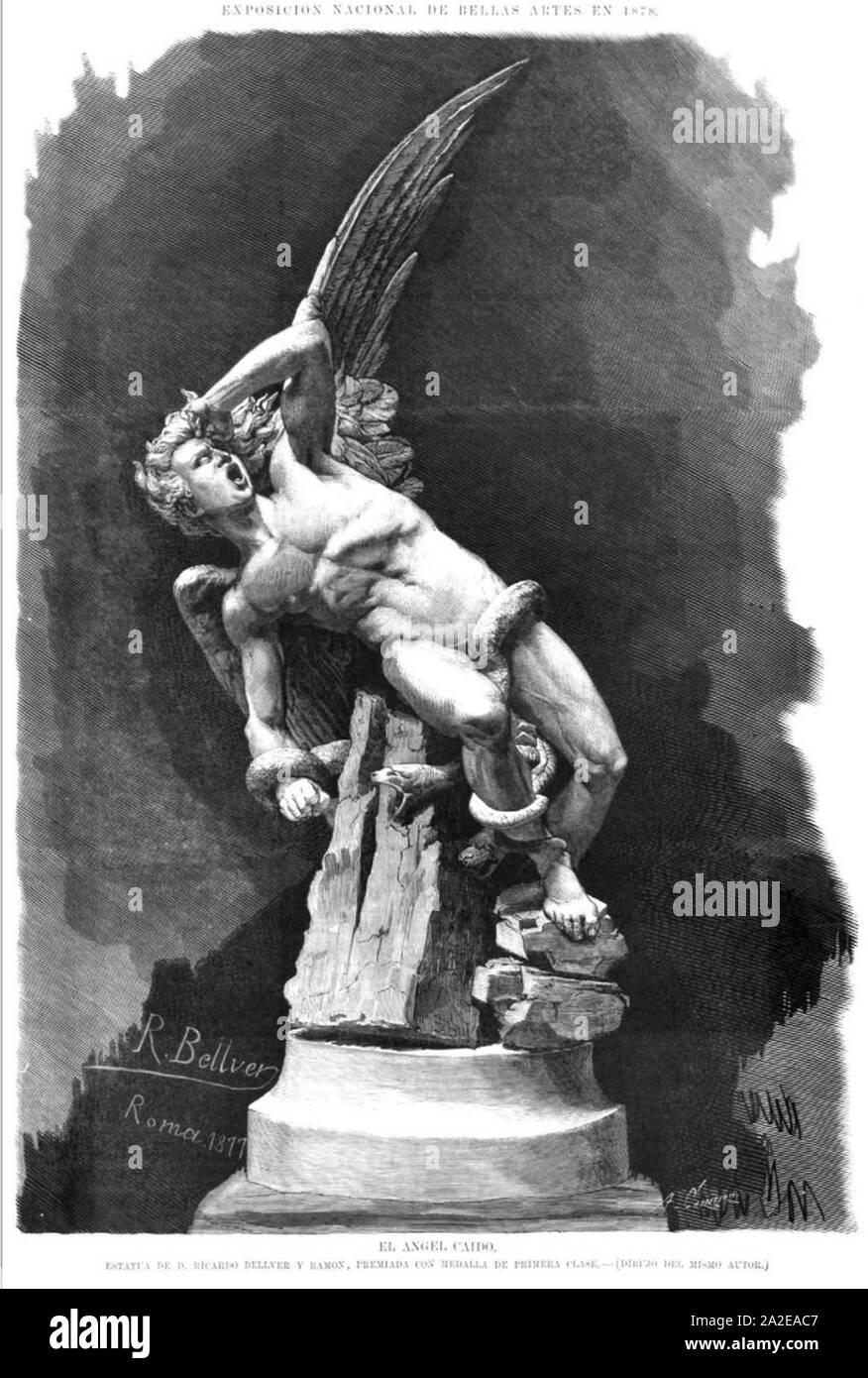 El angel caido Black and White Stock Photos & Images - Alamy
