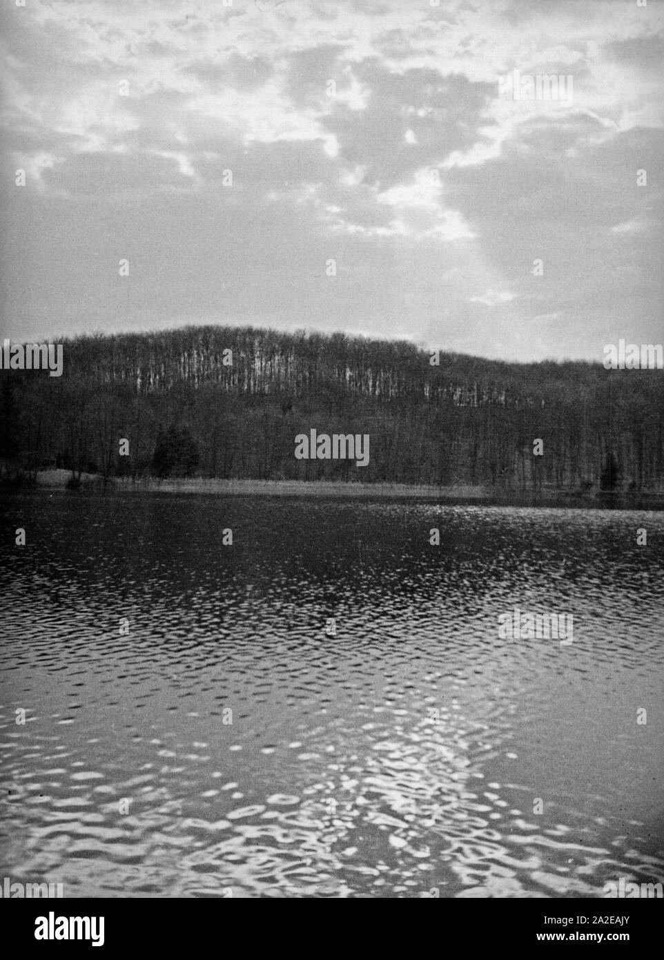 Typische Seenlandschaft in Masuren, Ostpreußen, 1930er Jahre. Typical ...