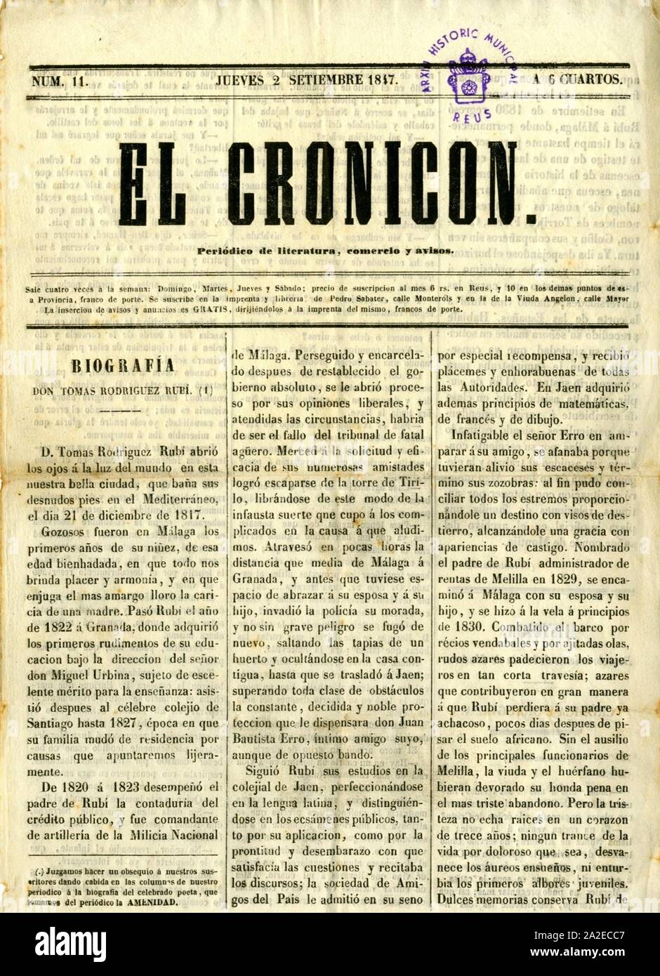 Cronicon hi-res stock photography and images - Alamy