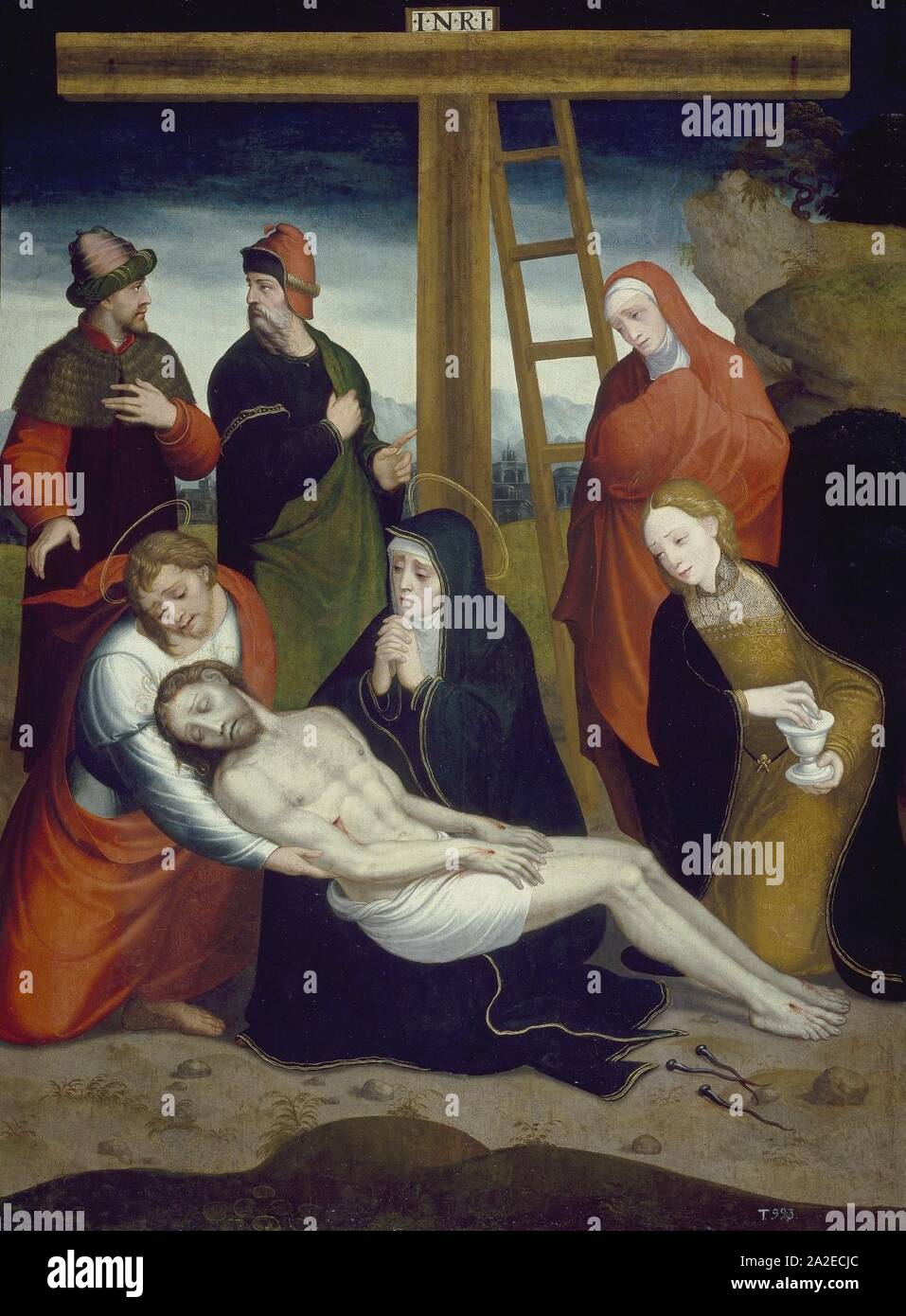 El Descendimiento, por Juan Correa de Vivar Stock Photo - Alamy