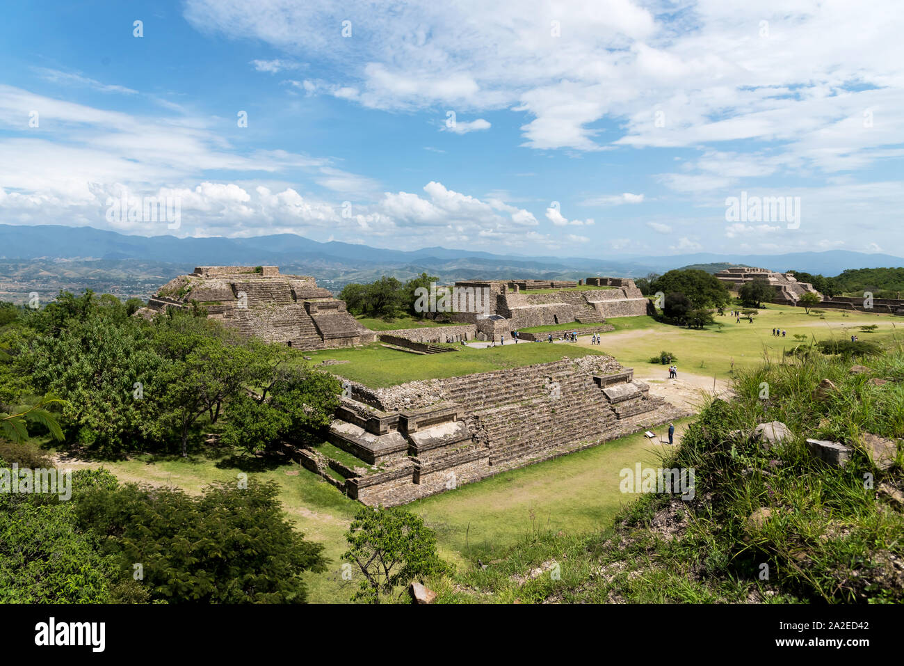 July, 30: Panoramic views of Monte Alban, the ancient city of Zapotecs ...