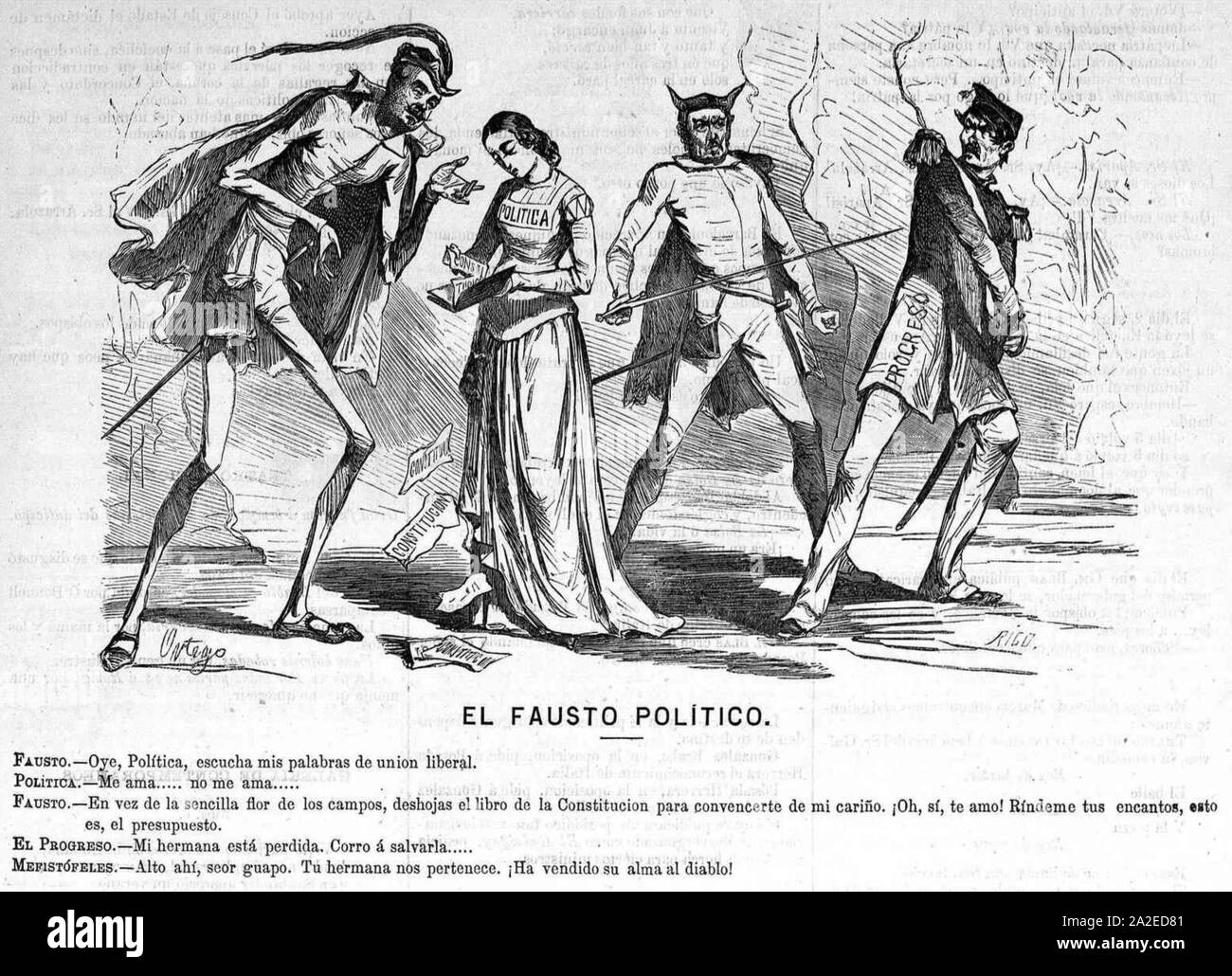El Fausto político, de Ortego Stock Photo - Alamy