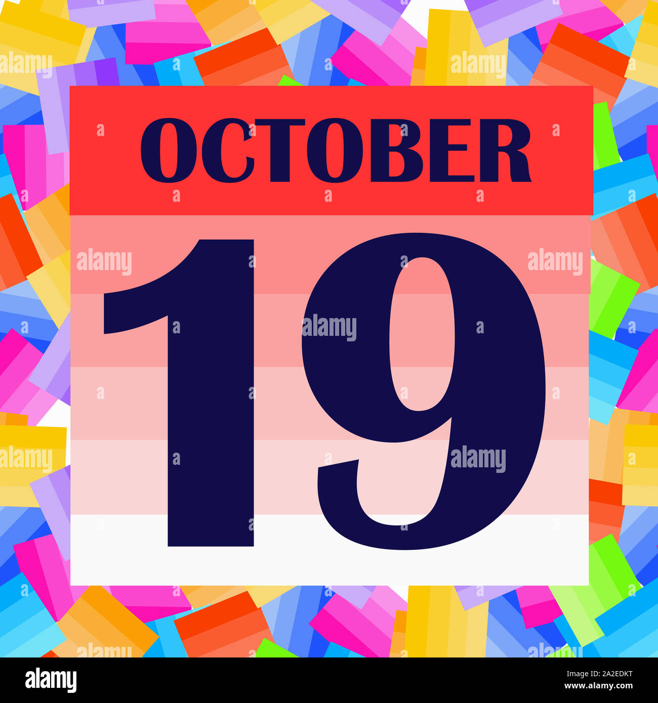 October 19 icon. For planning important day. Banner for holidays and ...