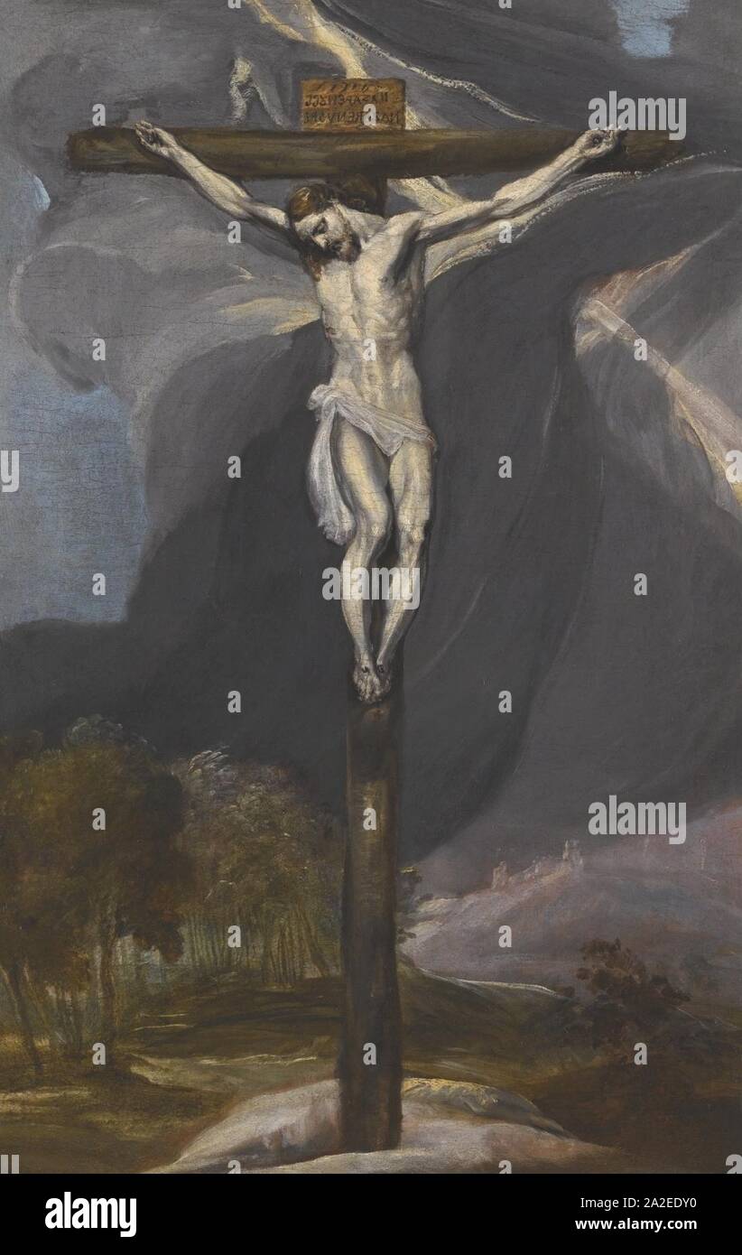 El Greco - Cristo en la cruz (colección particular Stock Photo - Alamy